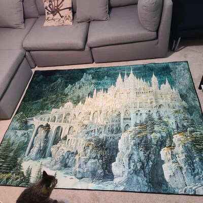 Gamer Room Rug, Arcade Room, Gaming Illusion Rug, Neon Look Rug, Living ...