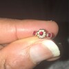 Ruby Flower NOSE RING // Gold Nose Ring Hoop - Conch Piercing - Septum ...