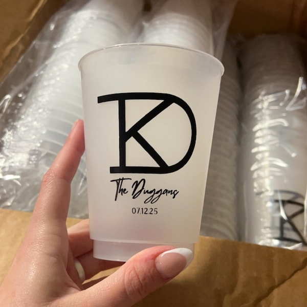 Personalized Wedding Cups Frost Flex Cups, Customizable for Couples ...