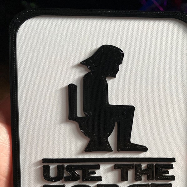 Use the Force Bathroom Sign | Darth Vader Gag Gift | Funny Stormtrooper ...