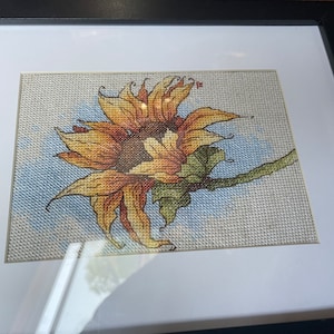 Sunflower Cross Stitch Chart, Flower Counted Cross Stitch Pattern Pdf ...