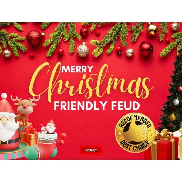 New Merry Christmas Friendly Feud Game - Customizable Family Feud With ...