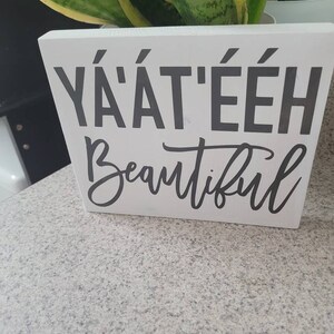 Yaateeh Welcome to Our Home Border Design Wood Sign Navajo | Etsy