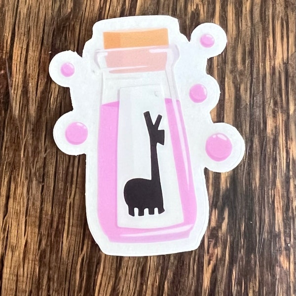 Llama Extract Potion Kuzco’s Poison Transparent Sticker Laptop Bullet ...