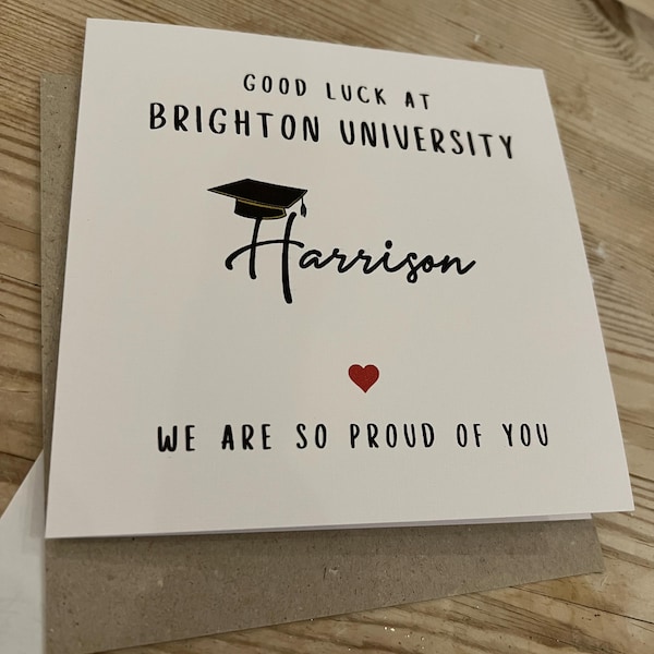 Going to University Card, Good Luck at University Card, off to Uni Card ...
