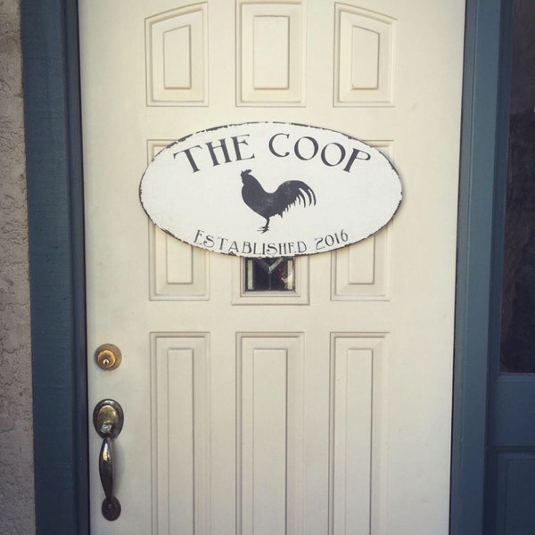 Chicken Coop Sign • Hand Painted • Customized With Established Date ...