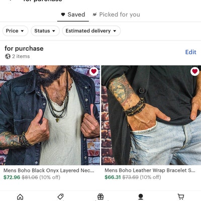 Sunset Gemstone Necklace for Men Simple Summer Beach Necklace Mens ...