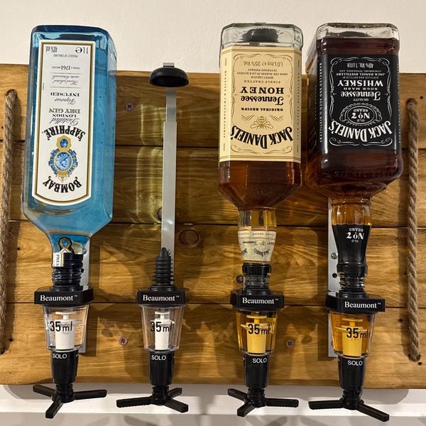 Gin Wall Bar Painted Grey. Wall Mounted Gin Spirits Bar With Slots to ...