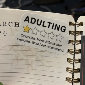 One Day at A Time Sticker Matte Vinyl Sticker Self Care Water Bottle ...