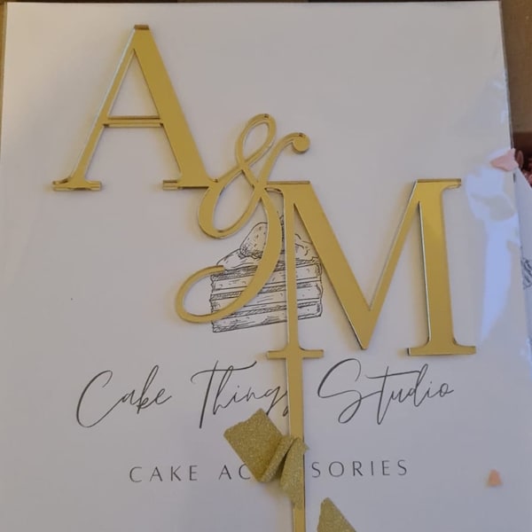 Personalized Initials for the Cake Topper L Wedding Initials on a Cake ...