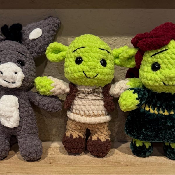 Low-sew 4in1 Bundle PDF CROCHET PATTERN Green Ogre and Friends ...