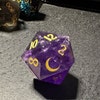 Amethyst Gemstone Moon Dice Set - Etsy