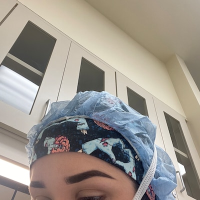 Face-lift Markings Scrub Cap, Plastic Surgeon Hat, Cosmetic Surgery ...