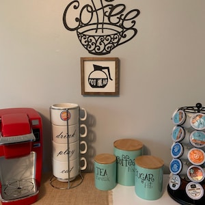 Pot Head Sign / Coffee Sign / Kitchen Sign / Coffee Bar Decor - Etsy