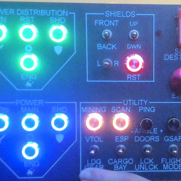 Curasim Controls Sim Racing Button Box Full-metal RGB Illuminated ...