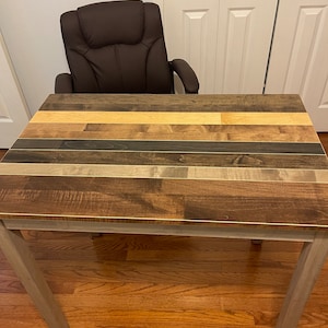 Solid Wood Desk the Westley Modern Farmhouse Style Laptop Table ...