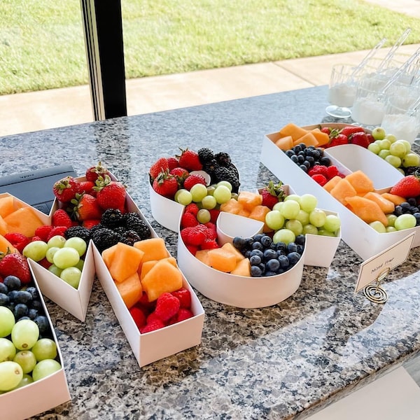 Fillable Letter/ Number Boxes With Lid 28cm/11 Charcuterie Fruit Tray ...