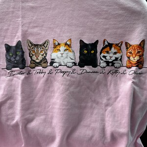 Custom Cat Shirt, Comfort Colors Shirt, Personalized Cat Shirt, Cat ...