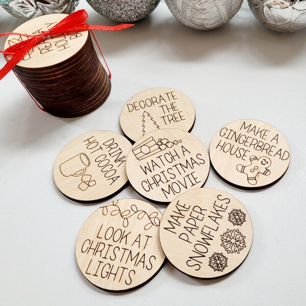 Christmas Bucket List Tokens SVG, Christmas Activities Tokens SVG ...