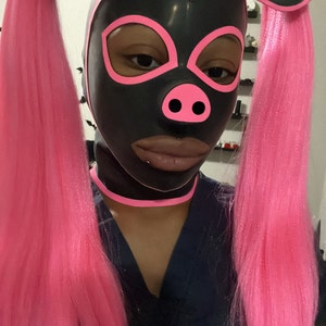 The Piggy Dutchess Latex Hood - Etsy