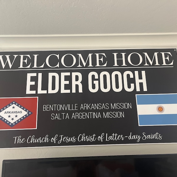 Welcome Home Missionary Banner Sign - 2 Different Mission Option - Etsy