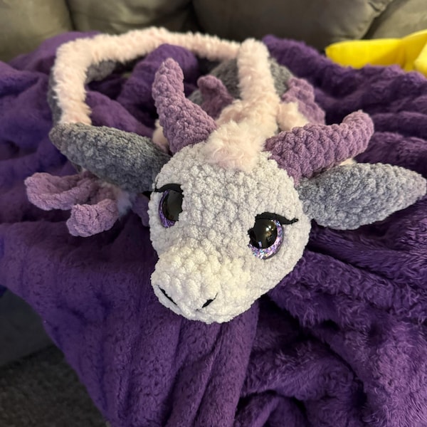 Sleeping Nessie, Handmade Loch Ness Plush, Crochet Plesiossur Plushie ...