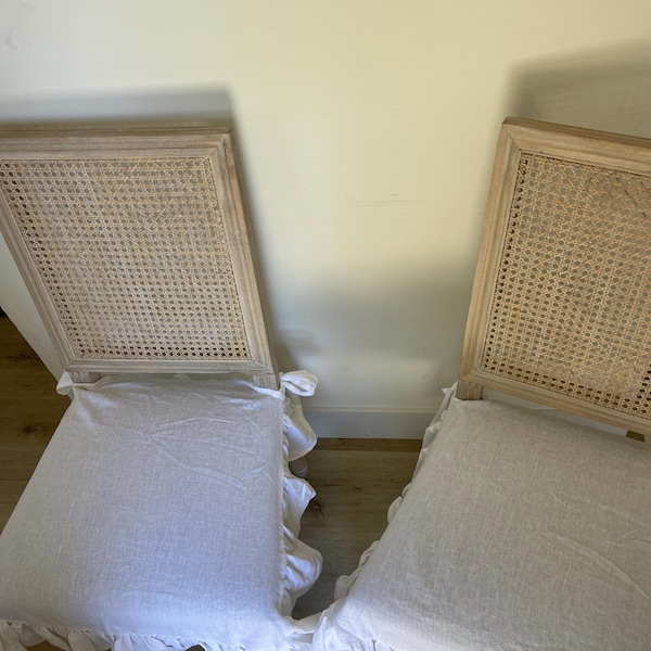 Parson Linen Chair Cover Slipcover Minimalist Style Short - Etsy