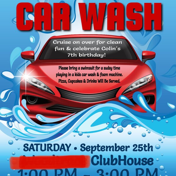 EDITABLE Car Wash Flyer Car Wash Flyer Car Wash Poster Car Wash ...