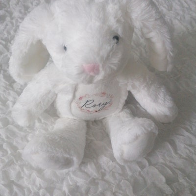 Personalised Bunny Rabbit, New Baby Gift, Customised Plush Soft Toy ...