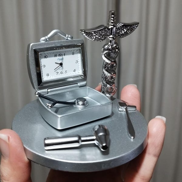 Antique Station Gas Pump Mini Desktop Clock - Custom Engraved Office ...