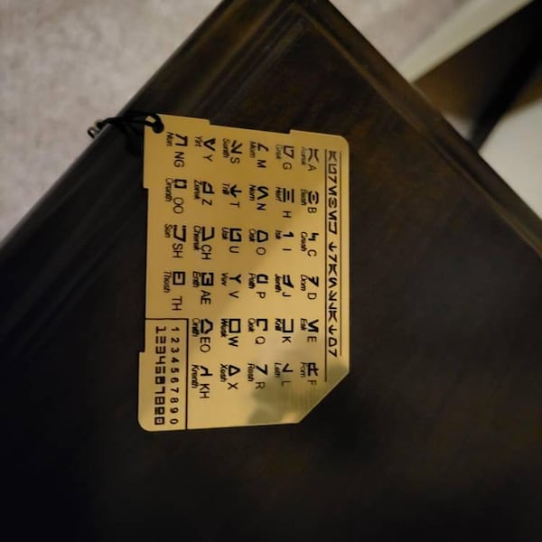 Aurebesh (star Wars Language) Decoder/translator Card - Etsy
