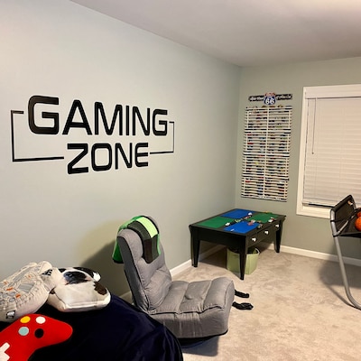 Gaming Zone, Gaming Decals, Gamer Wall Sticker, Gamer Wall Decal, Gamer ...