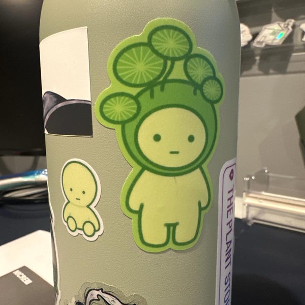 Green Guy Plant Algae | Cute Waterproof Matte Vinyl Sticker - Etsy