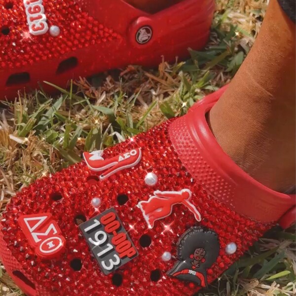 Women Green Bling Custom Croc - Etsy