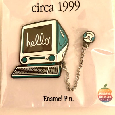 Apple Imac Pick Your Color Enamel Pin With Mouse on Chain - Etsy
