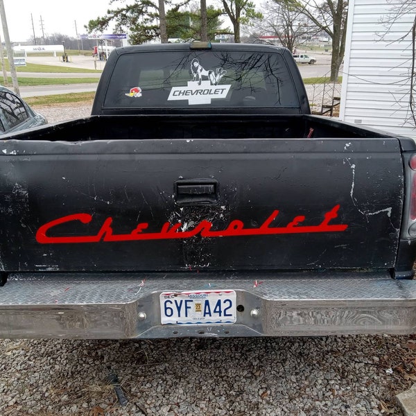 CHEVROLET "old Style Script Font" GM Tailgate Decal / Color Choices - Etsy