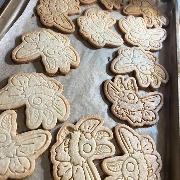 Mothman Cookie Cutter and Clay Stamp ~ Cute Cryptid Cookie Cutter and ...