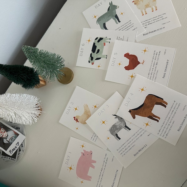 Advent Scripture Cards, Advent Calendar, Nativity Advent Calendar, Kids ...