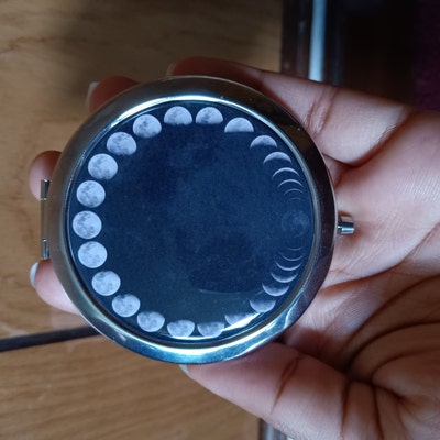 Moon Phases Compact Mirror Celestial Outerpace Make up - Etsy