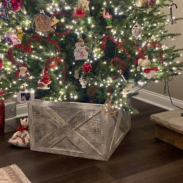 Barnwoodusa | Christmas Tree Collar | Wood Tree Skirt | Variation ...
