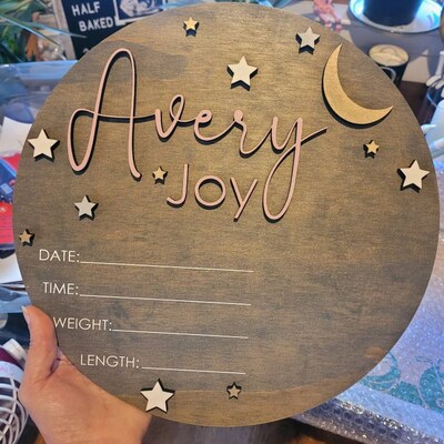 Retro Baby Name Sign Hippie Smiley Face Name Sign Personalized Name ...