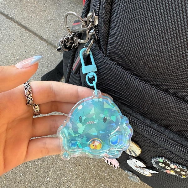 Slime Holographic Rancher Shaker Charm Keychain - Etsy