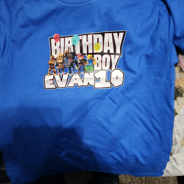 Custom Roblox Boy Shirt | Custom Birthday Tshirt | Birthday Robots ...
