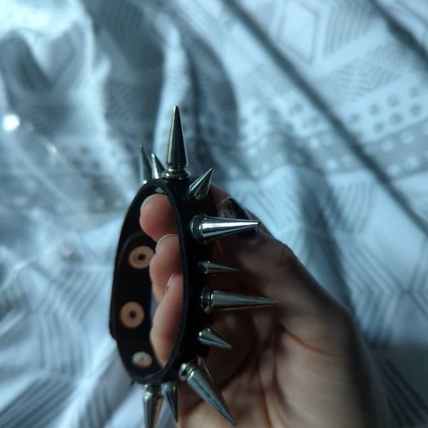 Mall Goth Emo Spiked Bracelets - Etsy