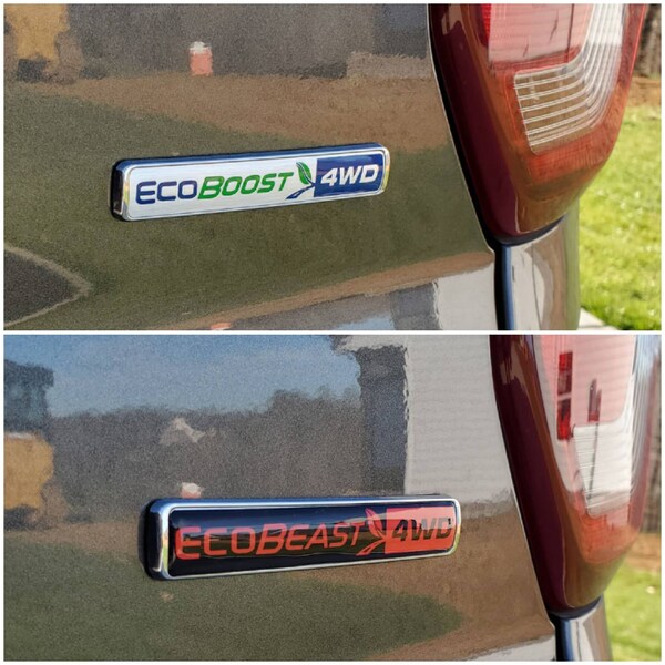 Gel Coated (domed) FORD ECOBEAST 4WD Emblem Overlays: Explorer, Escape ...