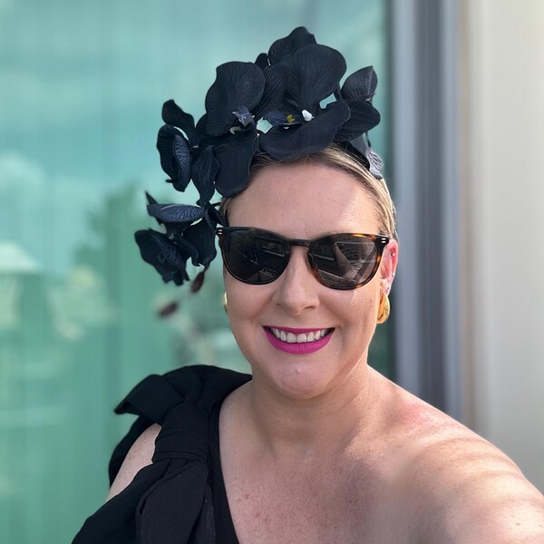 Orchid Hair, Hot Pink Fascinator, Floral Headpiece, Orchid Hat, Orchid ...