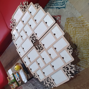 Wall-mounted Photo Frame Collage Split in Two Family Wall Decor Family ...