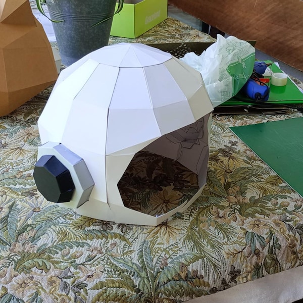 Astronaut Helmet DIY 3d Paper Head Mask Pattern, Digital Layout - Etsy