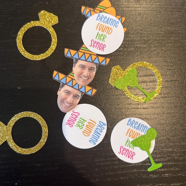 Personalized Groom Head Confetti, Same Cowboy Forever, Nash Bash ...