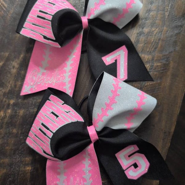 Cheer Bow With Football Laces, Paw Print Cheer Bow, Cheerleader Bows ...